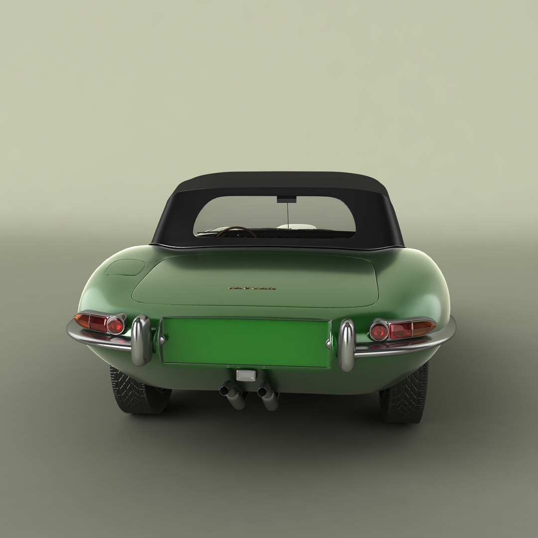 E-type Convertible 3d Model