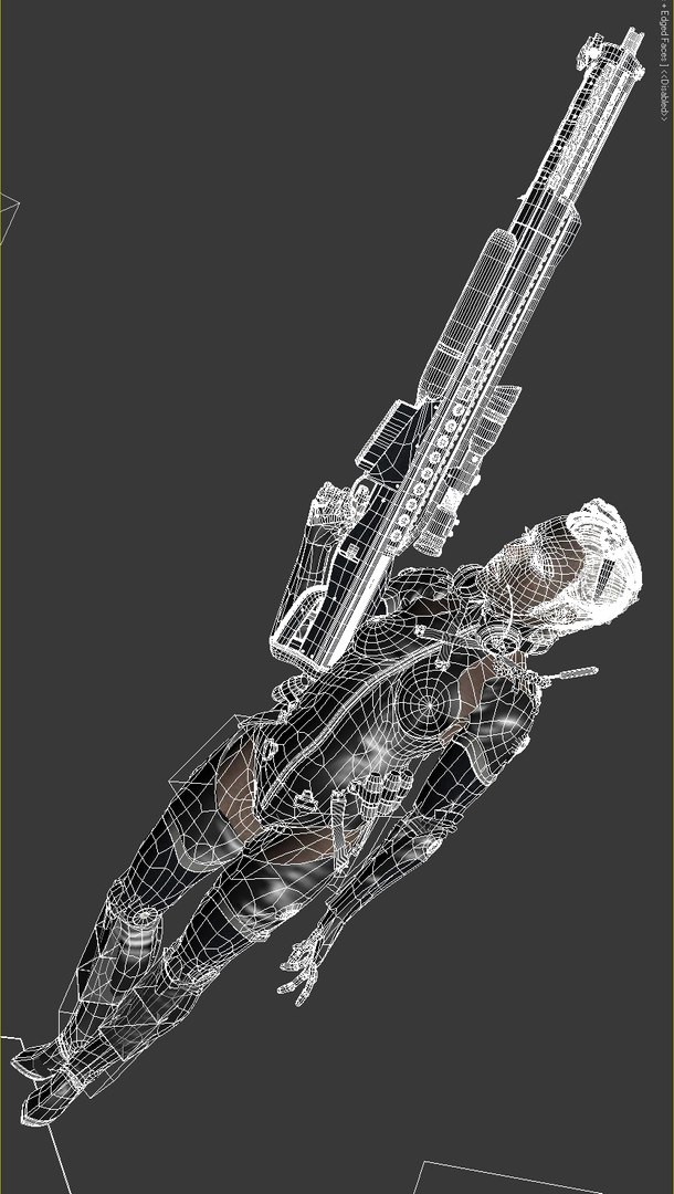 3D Cyborg Commando - TurboSquid 1505840
