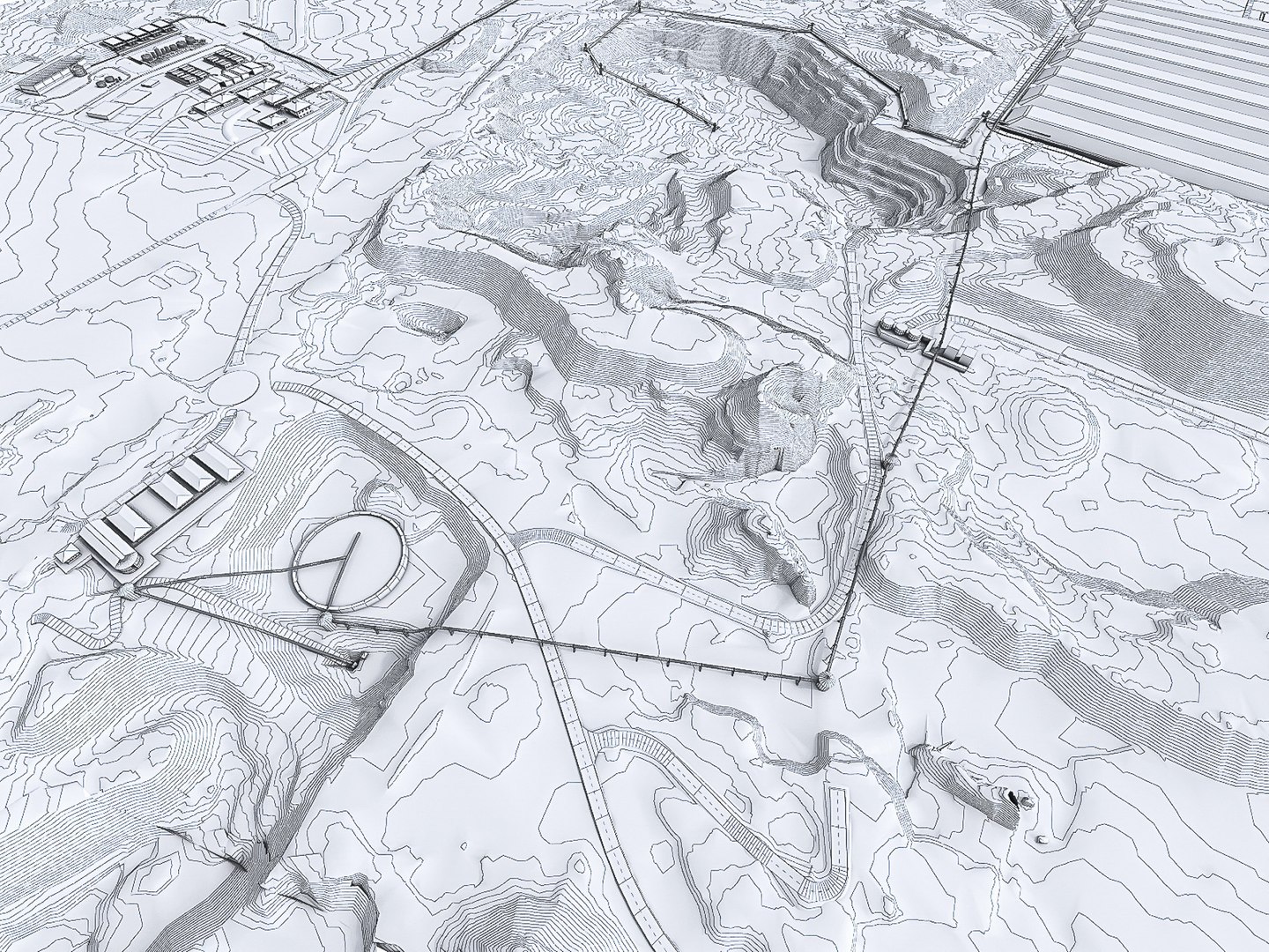 Industrial Mining Factory 3D Model - TurboSquid 1751218