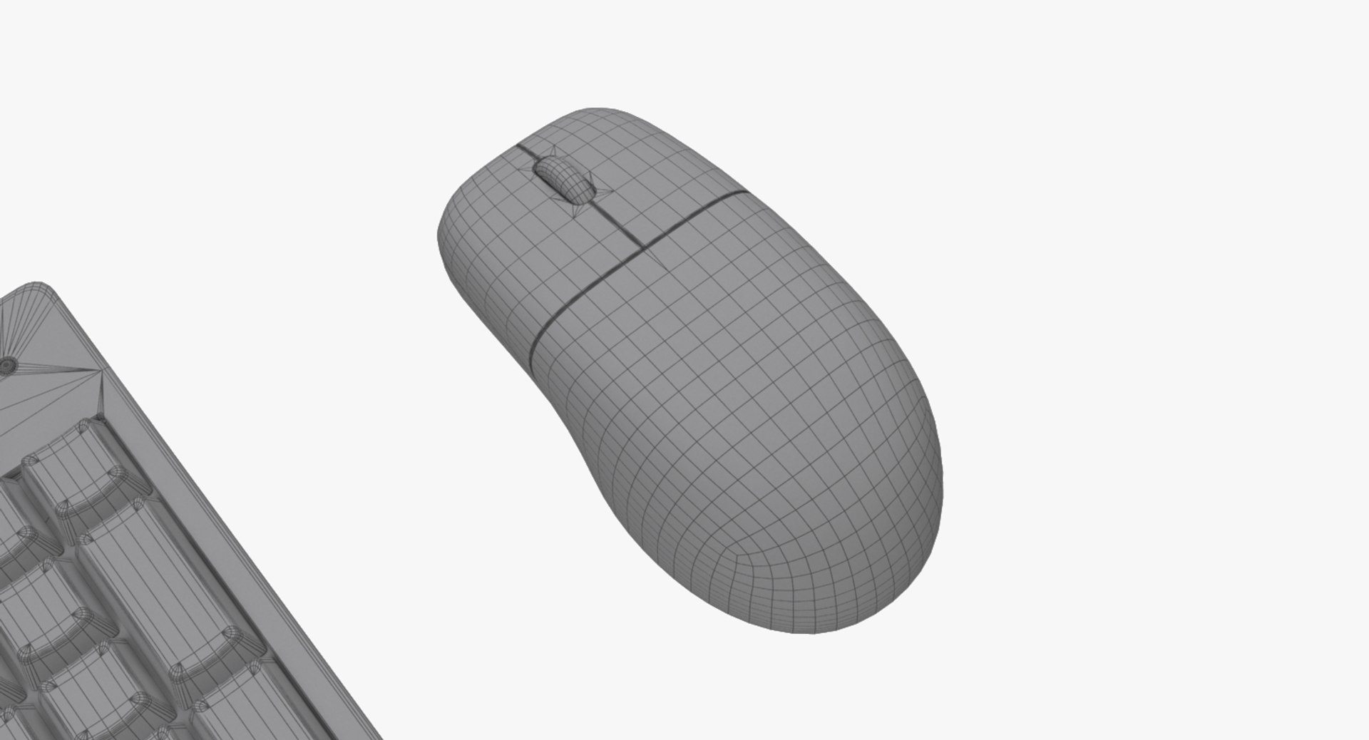 Generic Pc Keyboard Mouse 3d Model