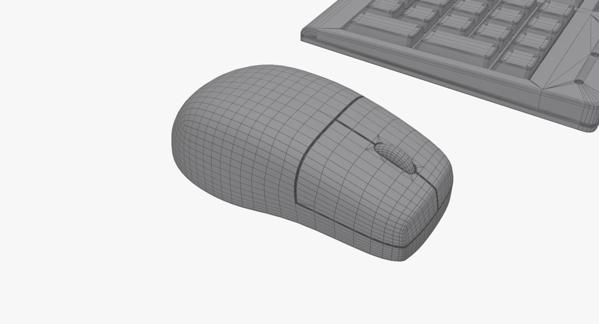 Generic Pc Keyboard Mouse 3d Model