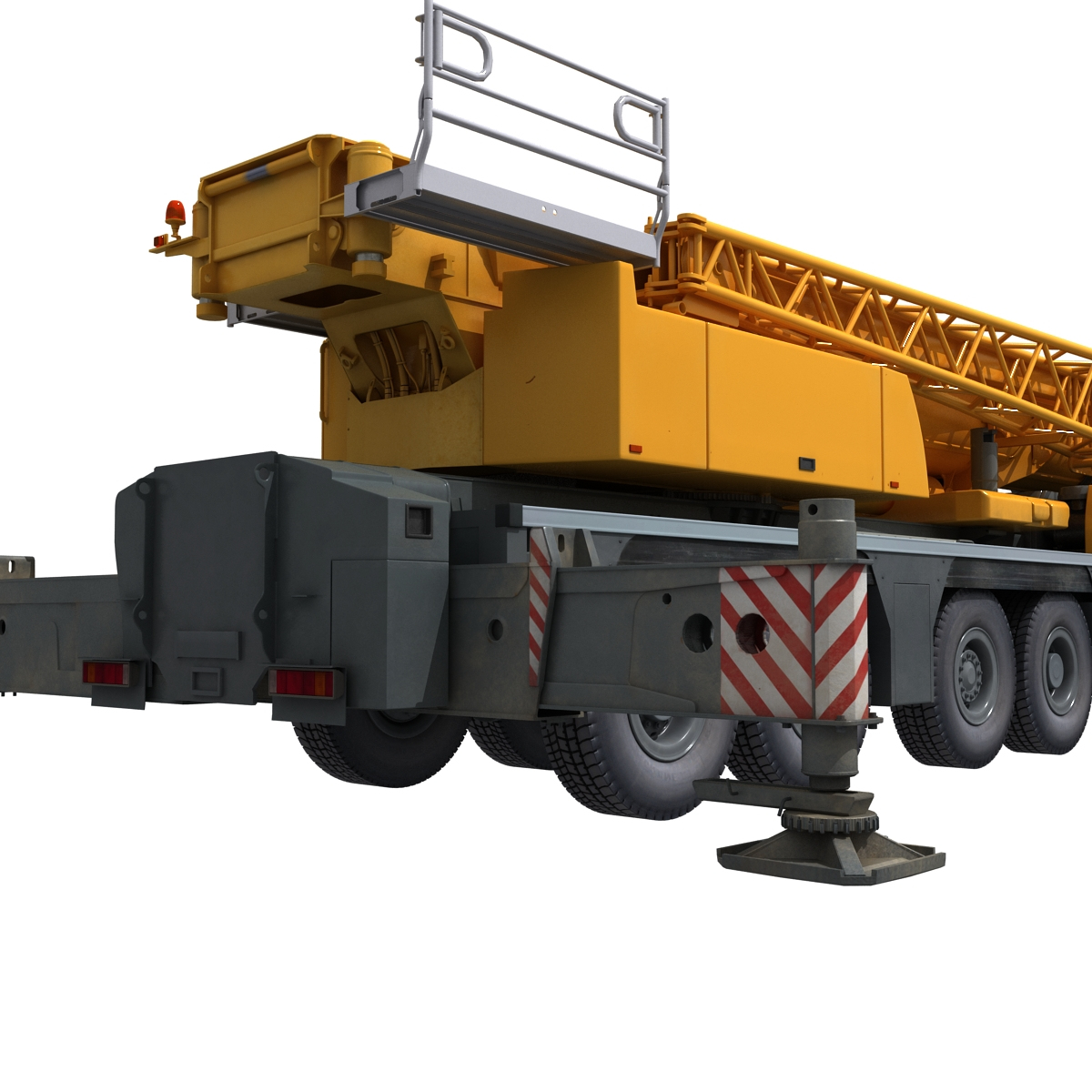 mobile crane liebherr rigging 3d model