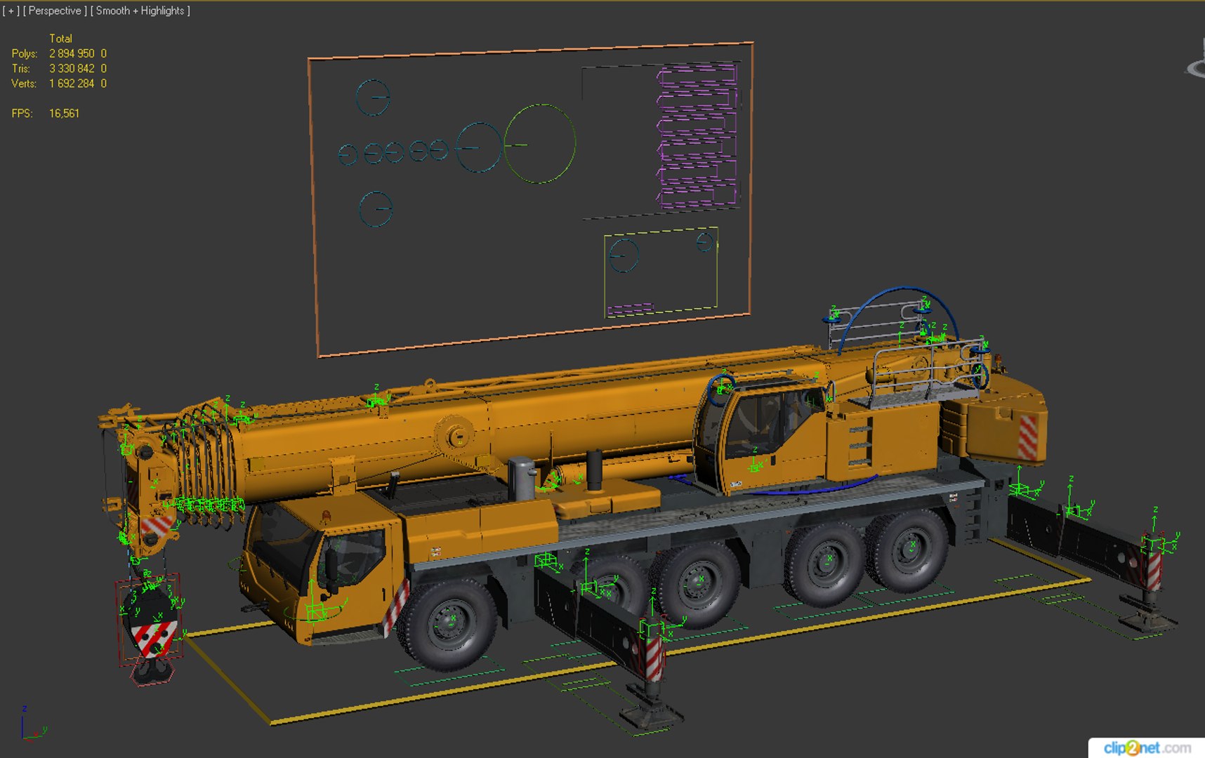 Mobile Crane Liebherr Rigging 3d Model