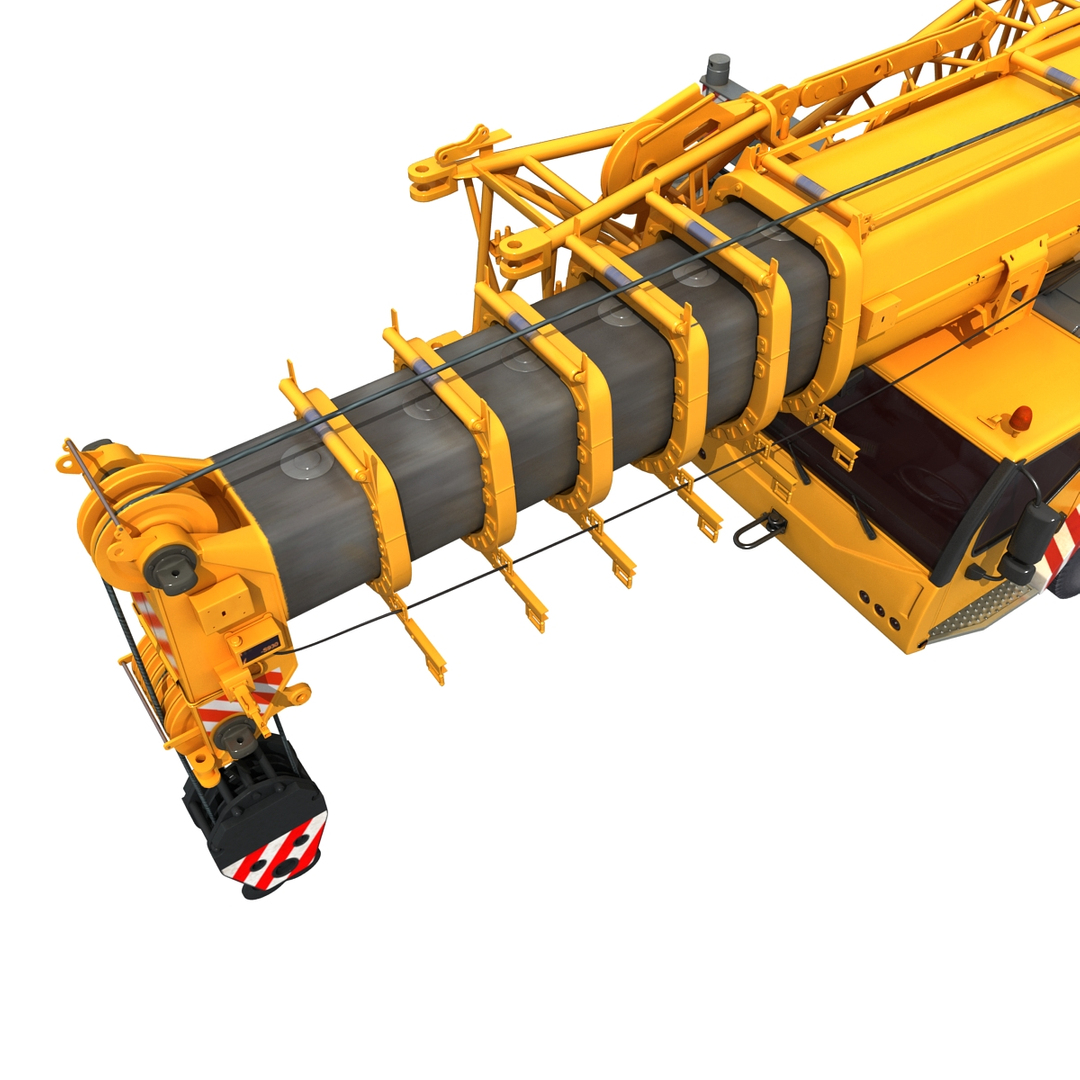 mobile crane liebherr rigging 3d model