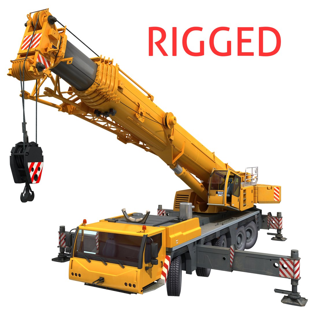 Mobile Crane Liebherr Rigging 3d Model