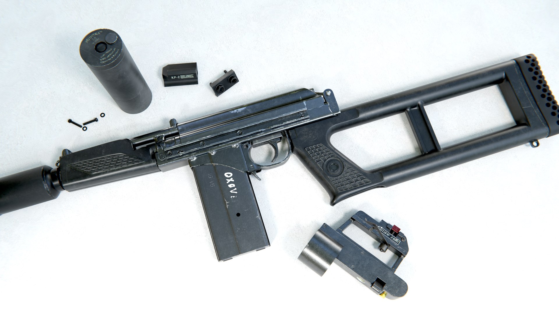 3D VSK-94 Custom Soviet Rifle Model - TurboSquid 2276483