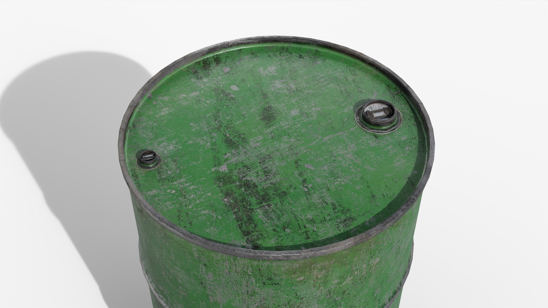 3D Steel Barrel - Green - Dirty - TurboSquid 2116201
