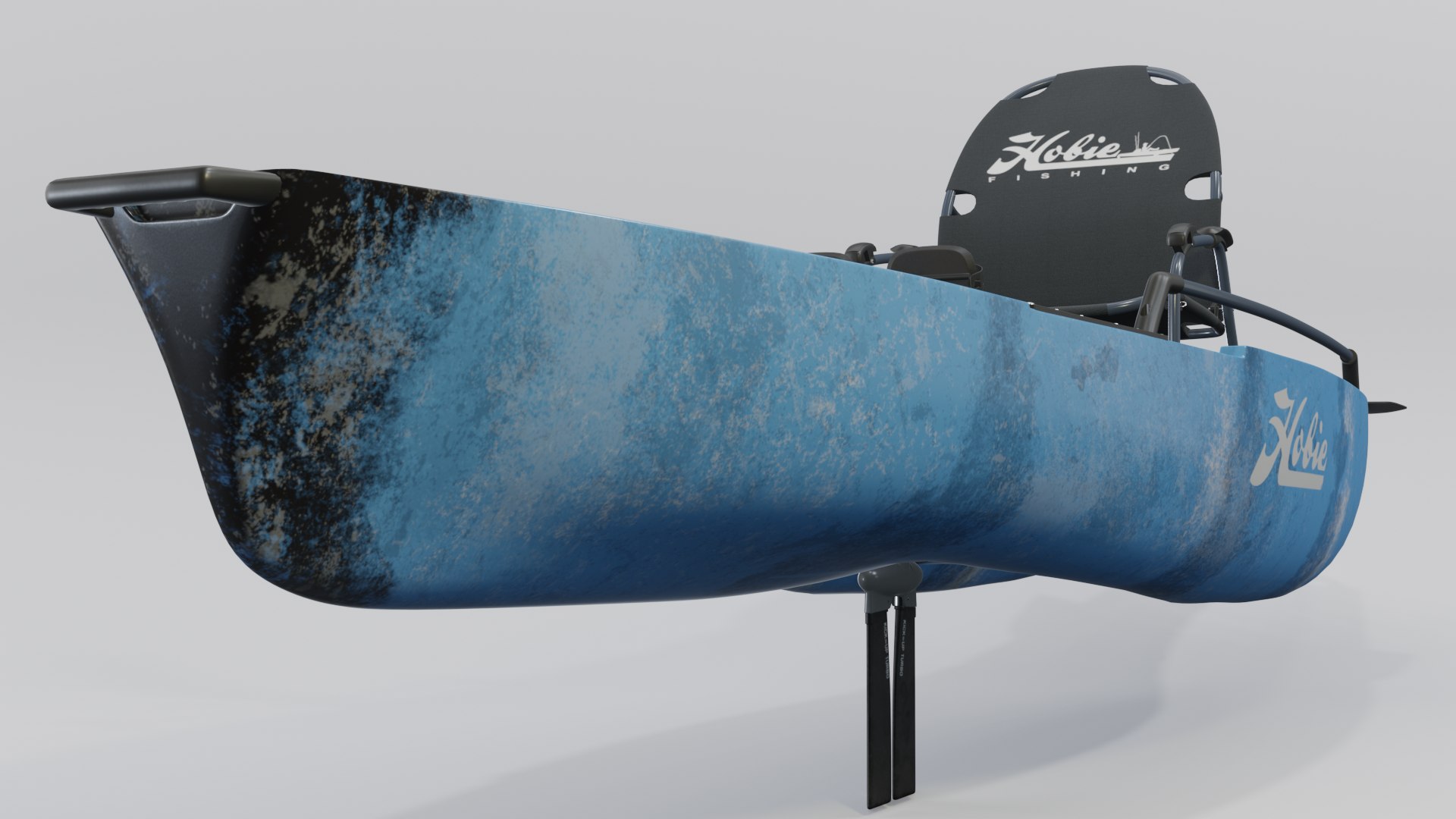 3D Kayak For Fishing Hobie Mirage Pro Angler 14 With 360 Camo Blue ...