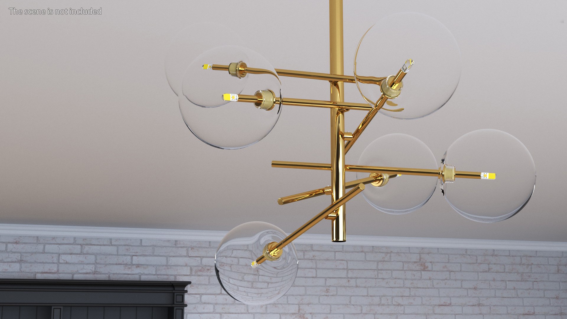 Bubbles Pendant Led Light Gold Model - TurboSquid 2017612