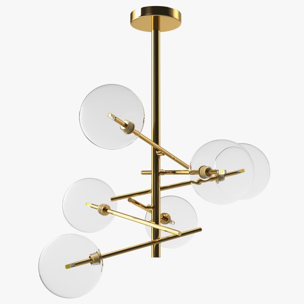 Bubbles Pendant Led Light Gold model - TurboSquid 2017612