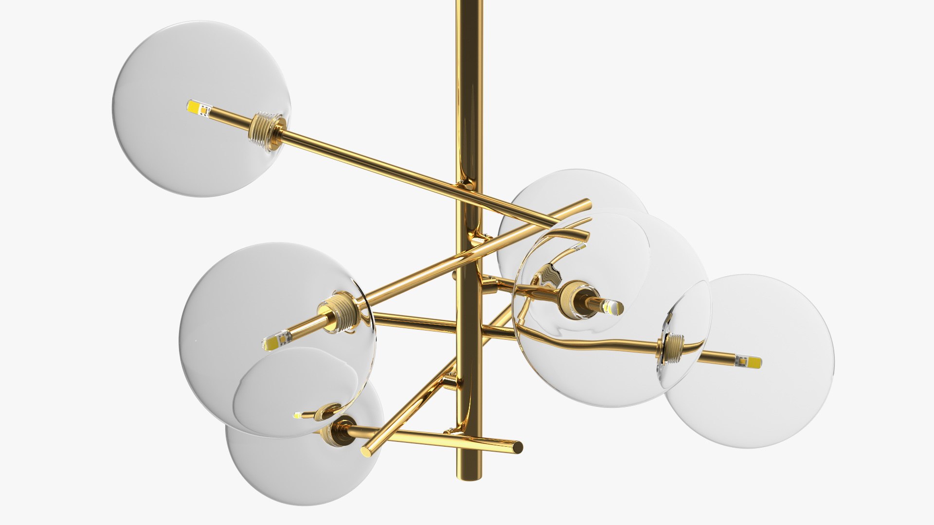 Bubbles Pendant Led Light Gold Model - TurboSquid 2017612