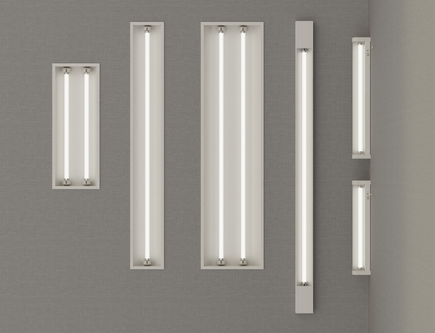 Low-Poly FluorescentLight-2 Model - TurboSquid 2281144