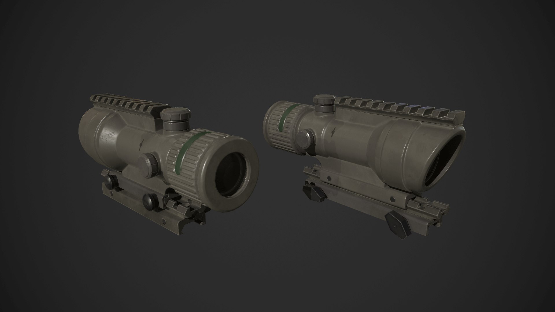 ACOG Rifle Scope 3D Model - TurboSquid 1745985