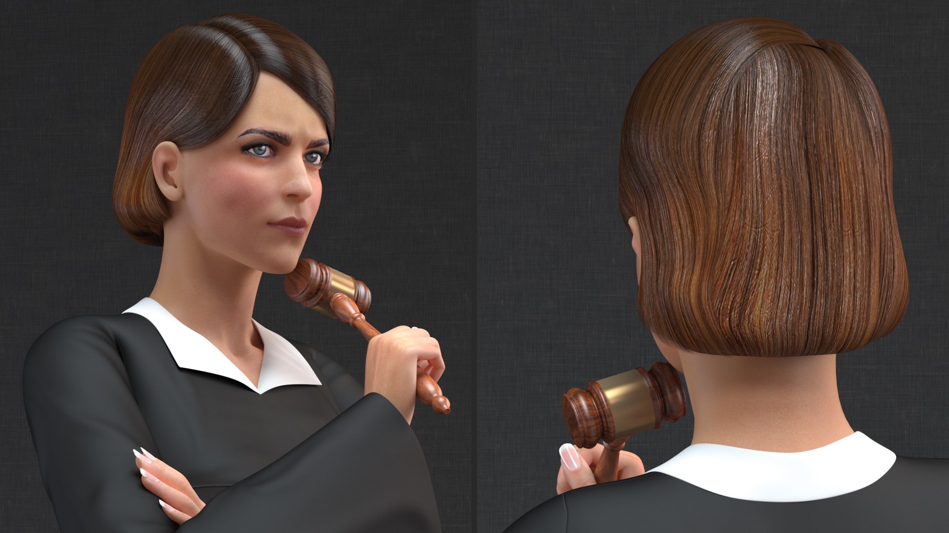 3D female magistrate - TurboSquid 1614182