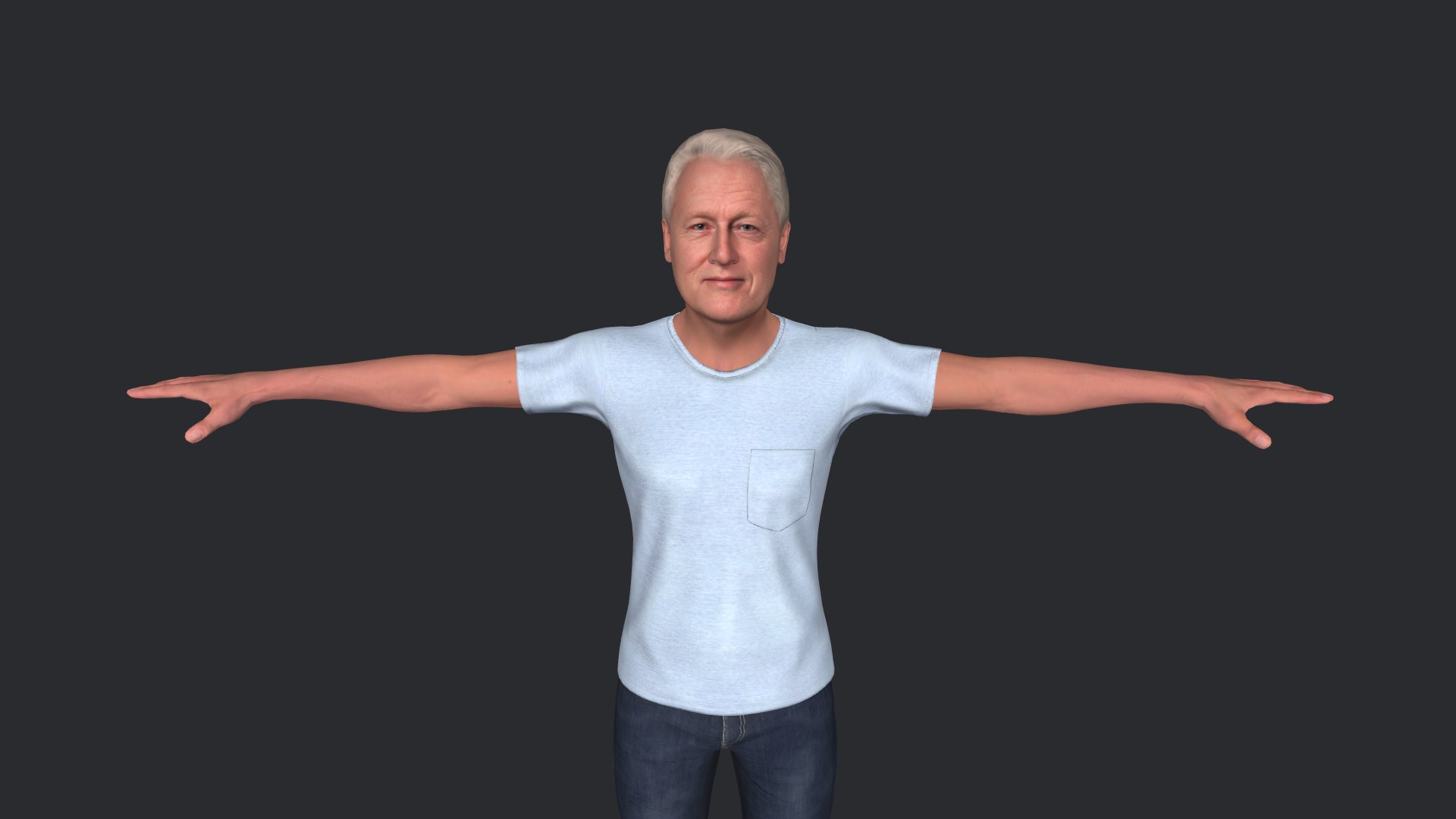 3D President Bill Clinton Hyper Realistic Full Body Fully Rigged 3D ...