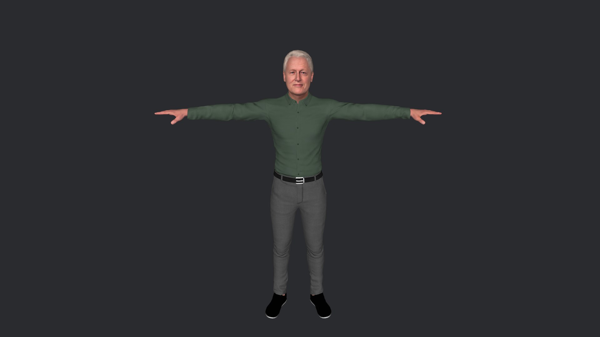 3D President Bill Clinton Hyper Realistic Full Body Fully Rigged 3D ...