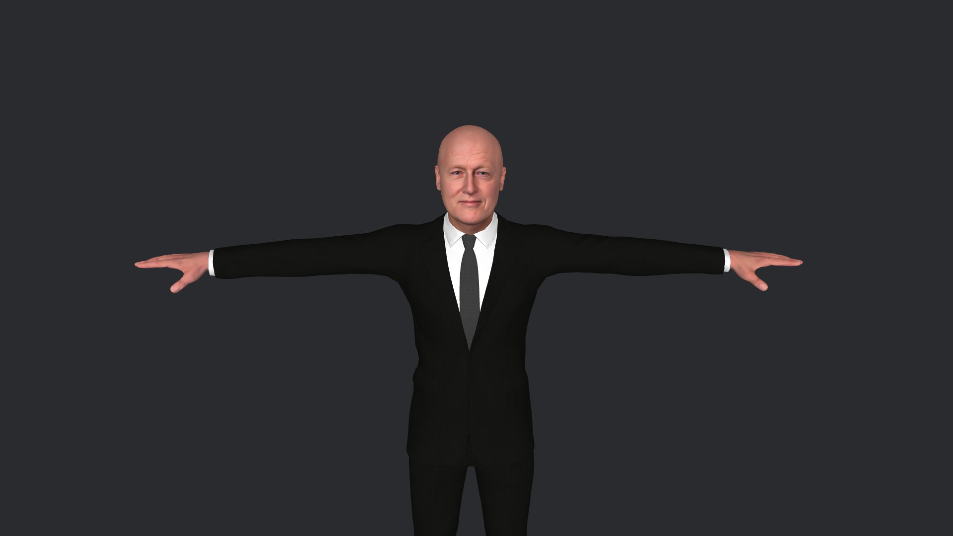 3D President Bill Clinton Hyper Realistic Full Body Fully Rigged 3D ...