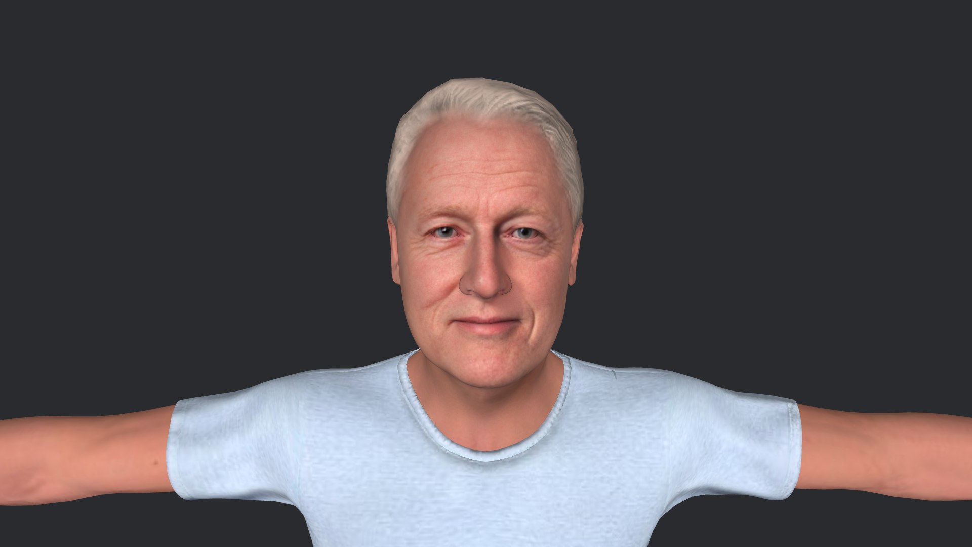 3D President Bill Clinton Hyper Realistic Full Body Fully Rigged 3D ...