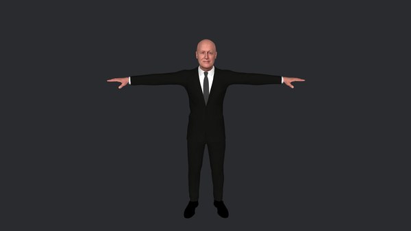 modelo 3d Presidente Bill Clinton Personaje 3D hiperrealista de cuerpo ...