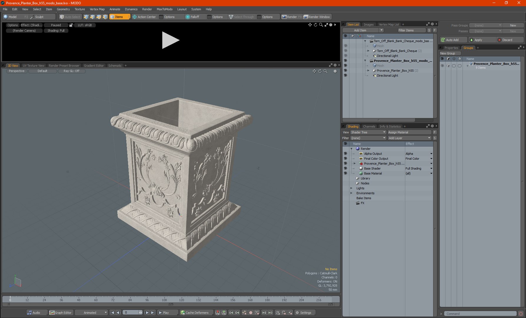 Provence Planter Box H55 3D Model - TurboSquid 1947595