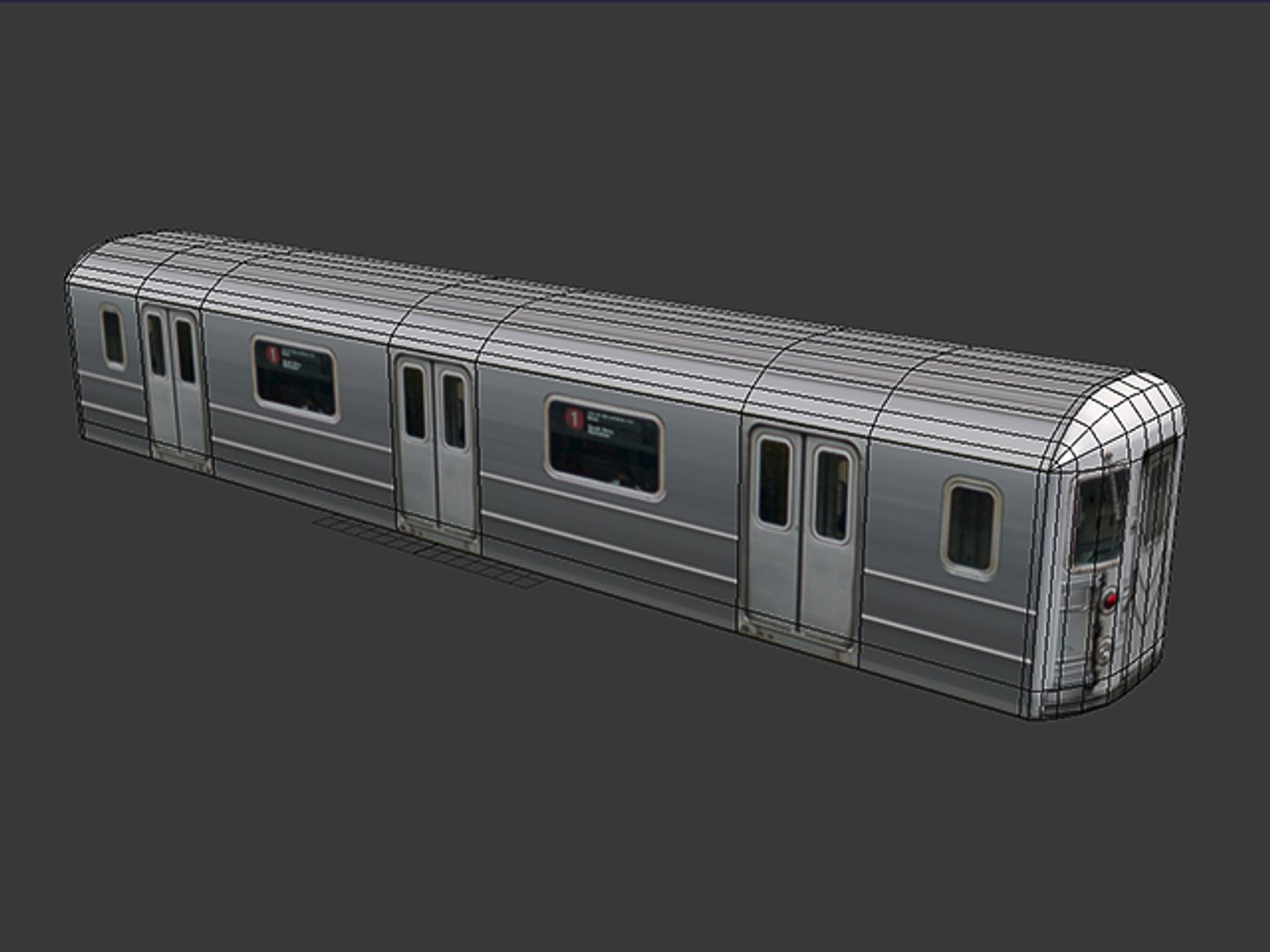 Subway Car R62 3d Model