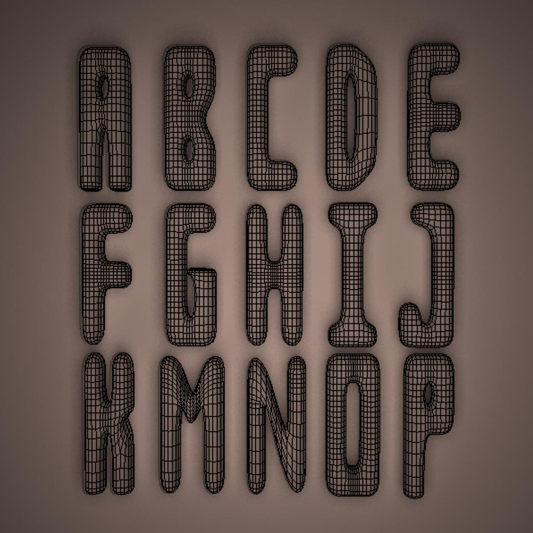 Alphabet 3d Model