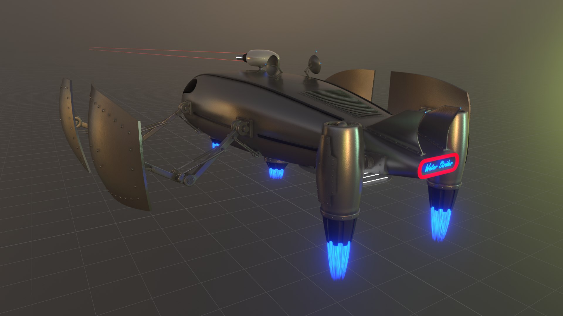 Spaceship Water Strider Ship 3D Model - TurboSquid 1652458