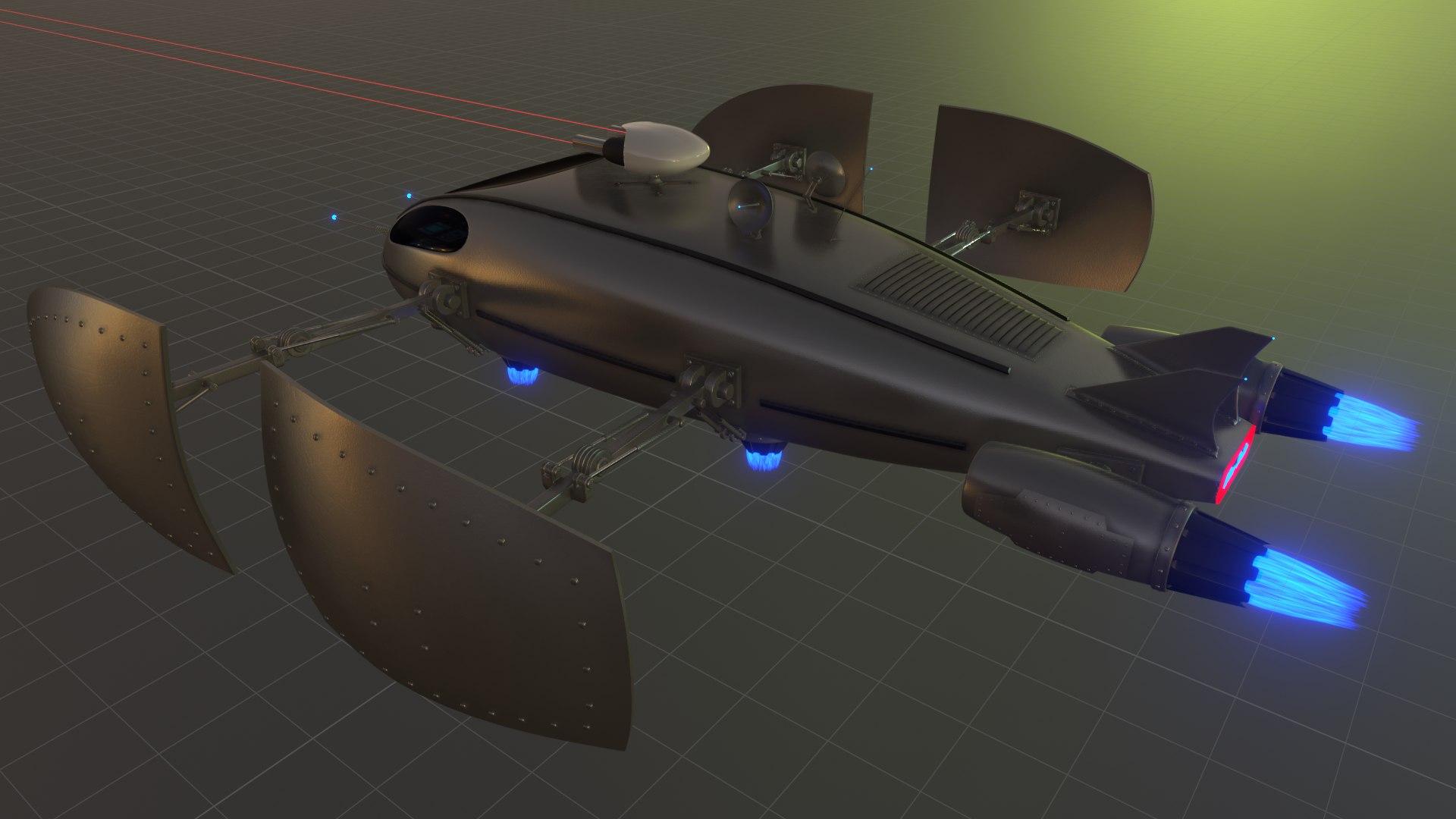Spaceship Water Strider Ship 3D Model - TurboSquid 1652458