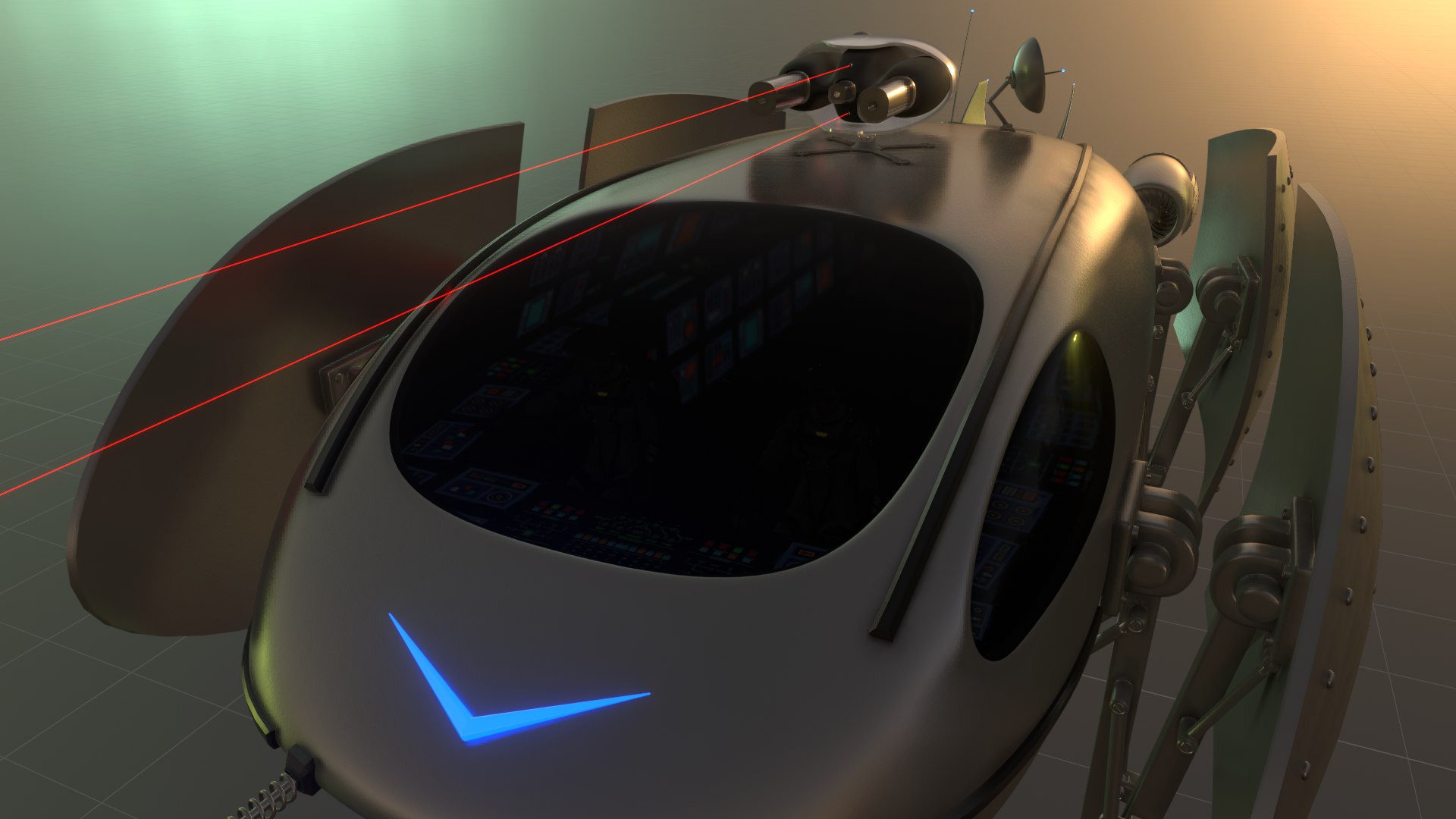 Spaceship Water Strider Ship 3D Model - TurboSquid 1652458