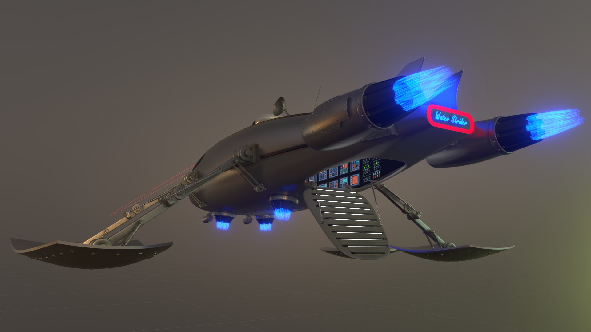 Spaceship Water Strider Ship 3D Model - TurboSquid 1652458