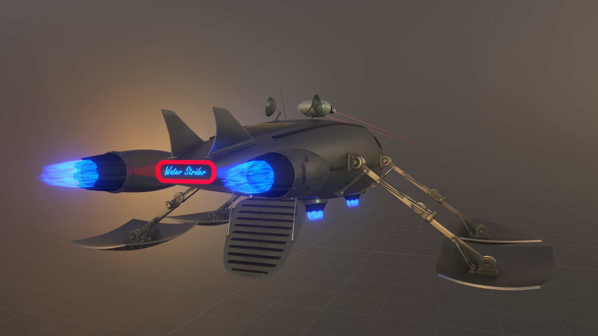 Spaceship Water Strider Ship 3D Model - TurboSquid 1652458