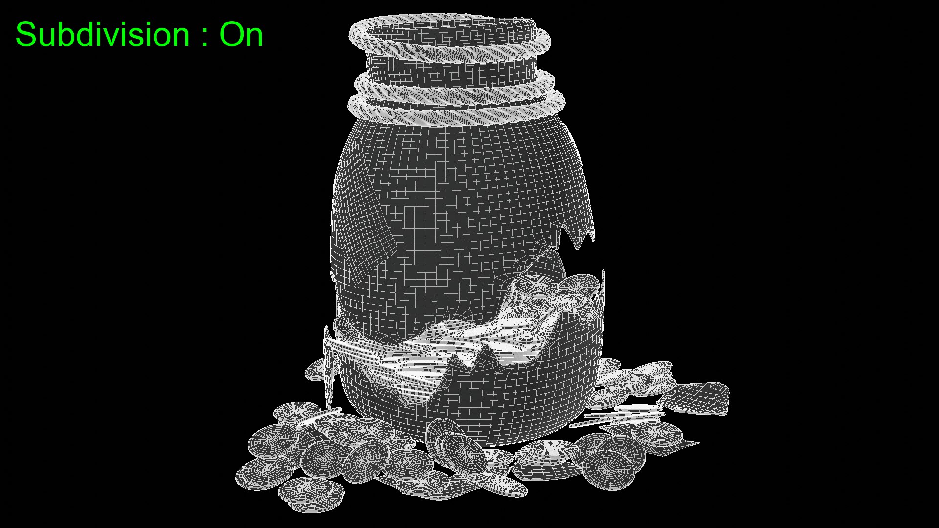 Broken Coin Jar 3D - TurboSquid 1603362