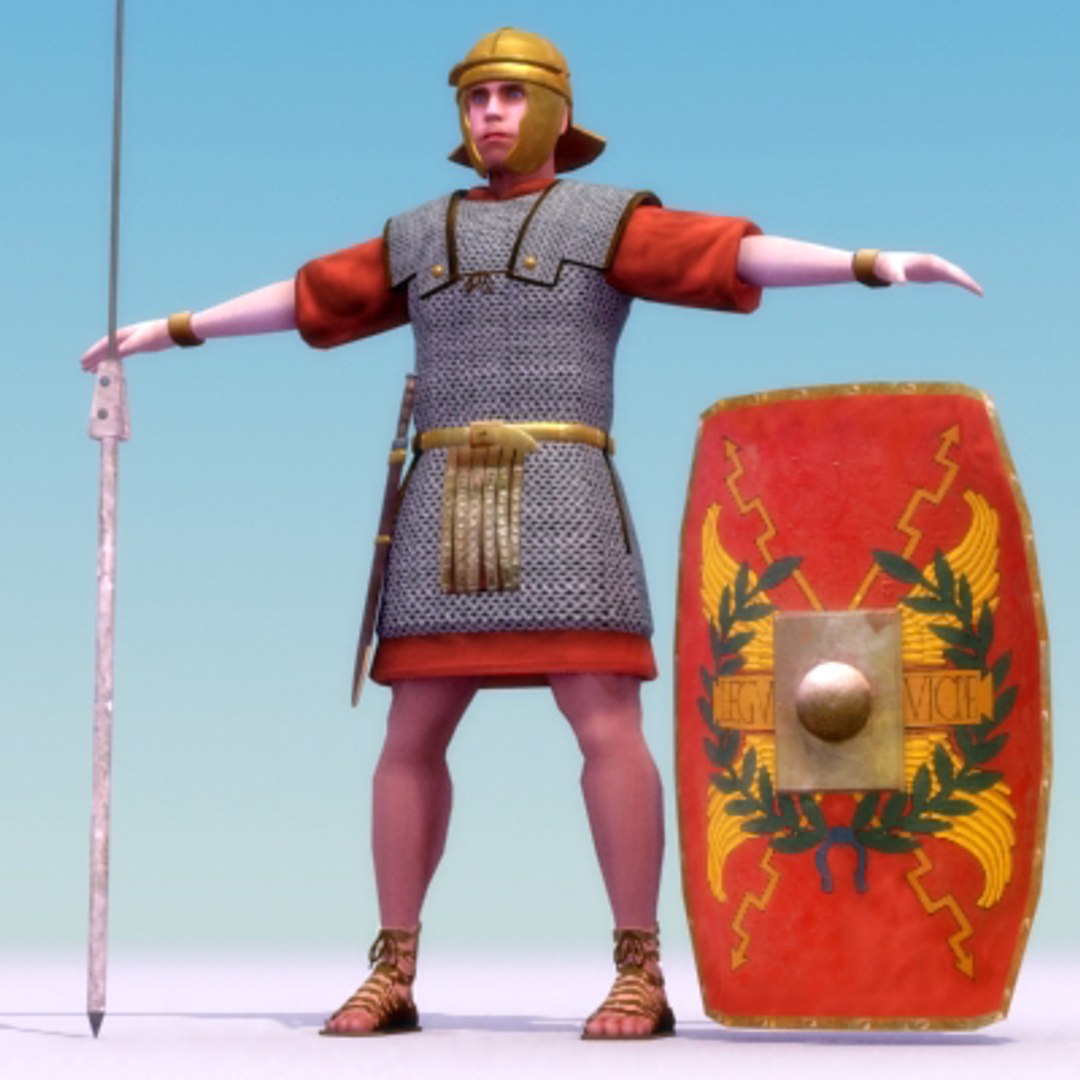 imperial roman legionary 20ad 3d model