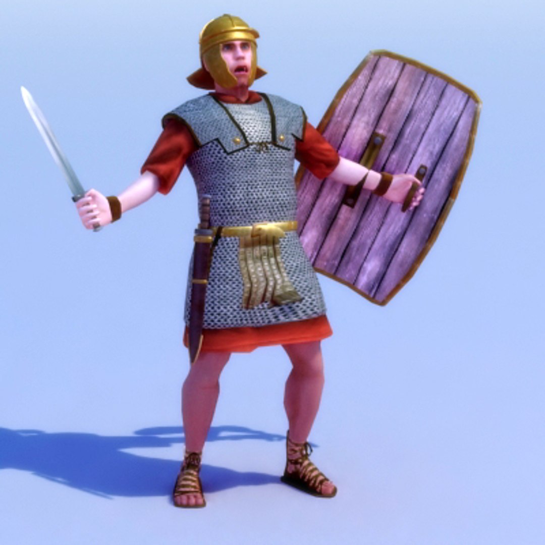 imperial roman legionary 20ad 3d model