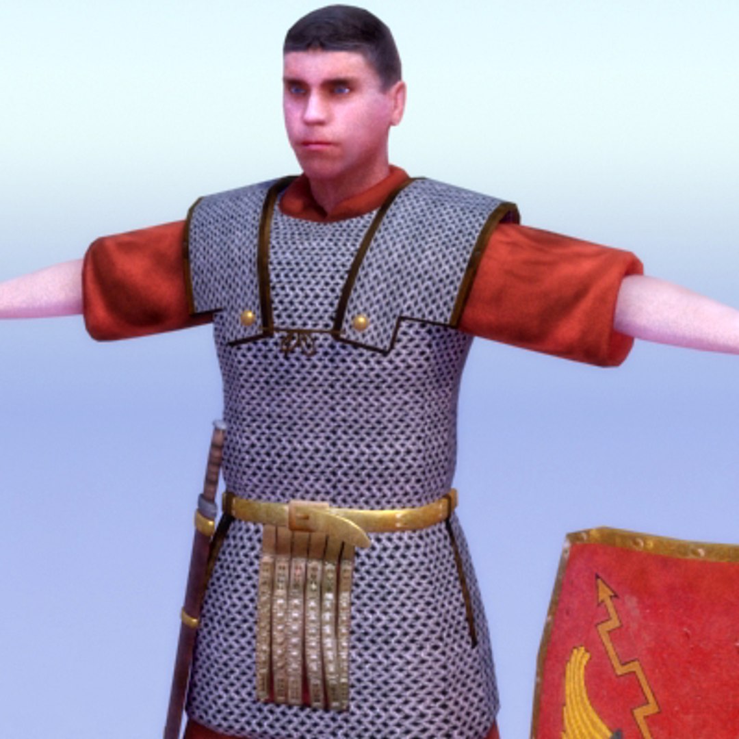 imperial roman legionary 20ad 3d model