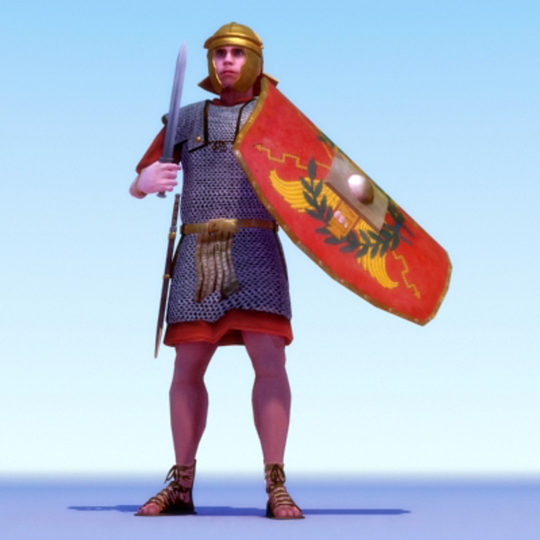 imperial roman legionary 20ad 3d model