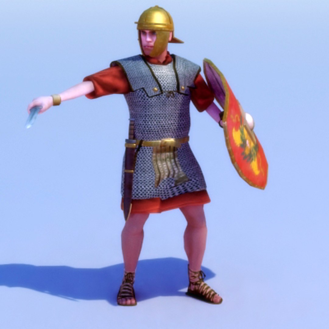 imperial roman legionary 20ad 3d model