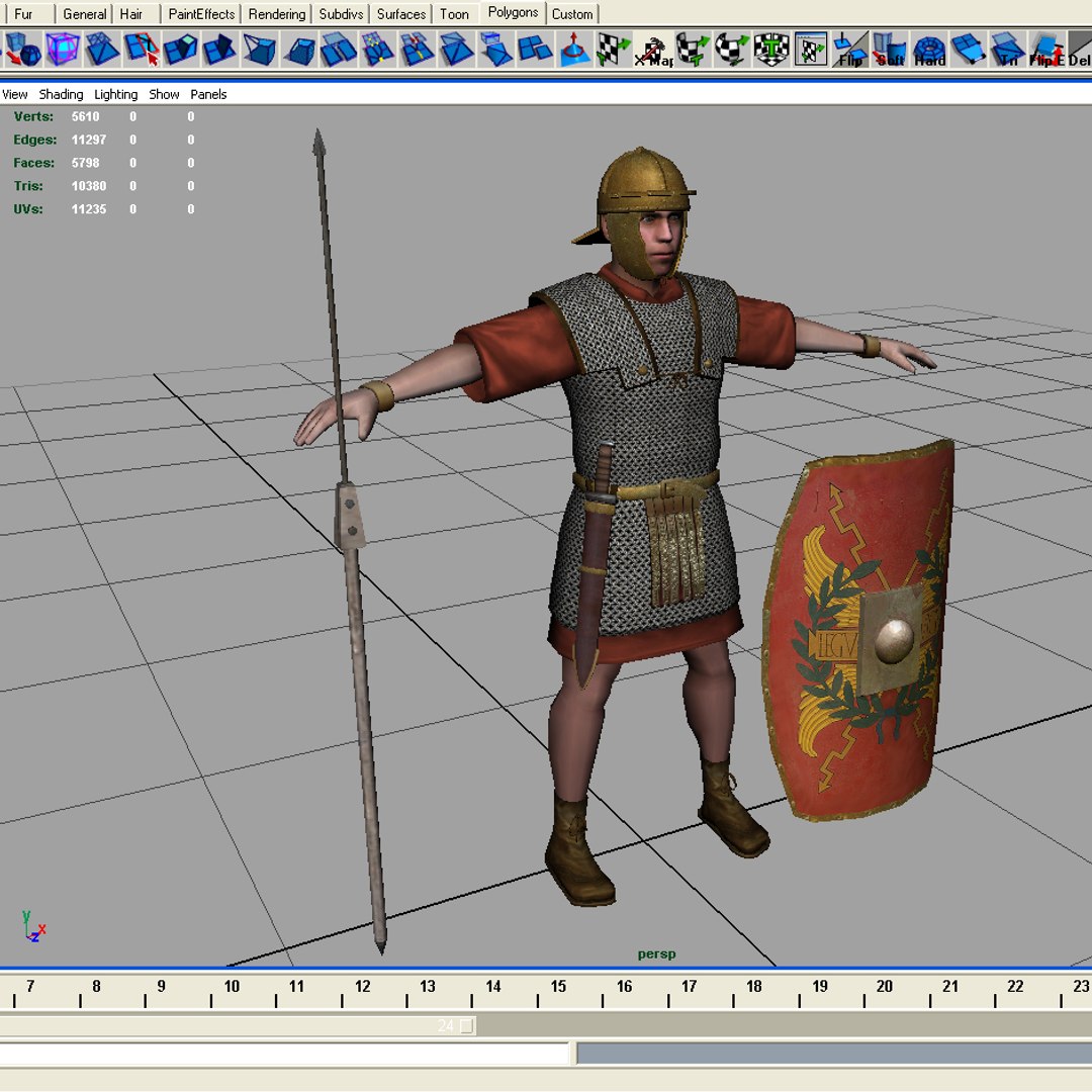 imperial roman legionary 20ad 3d model