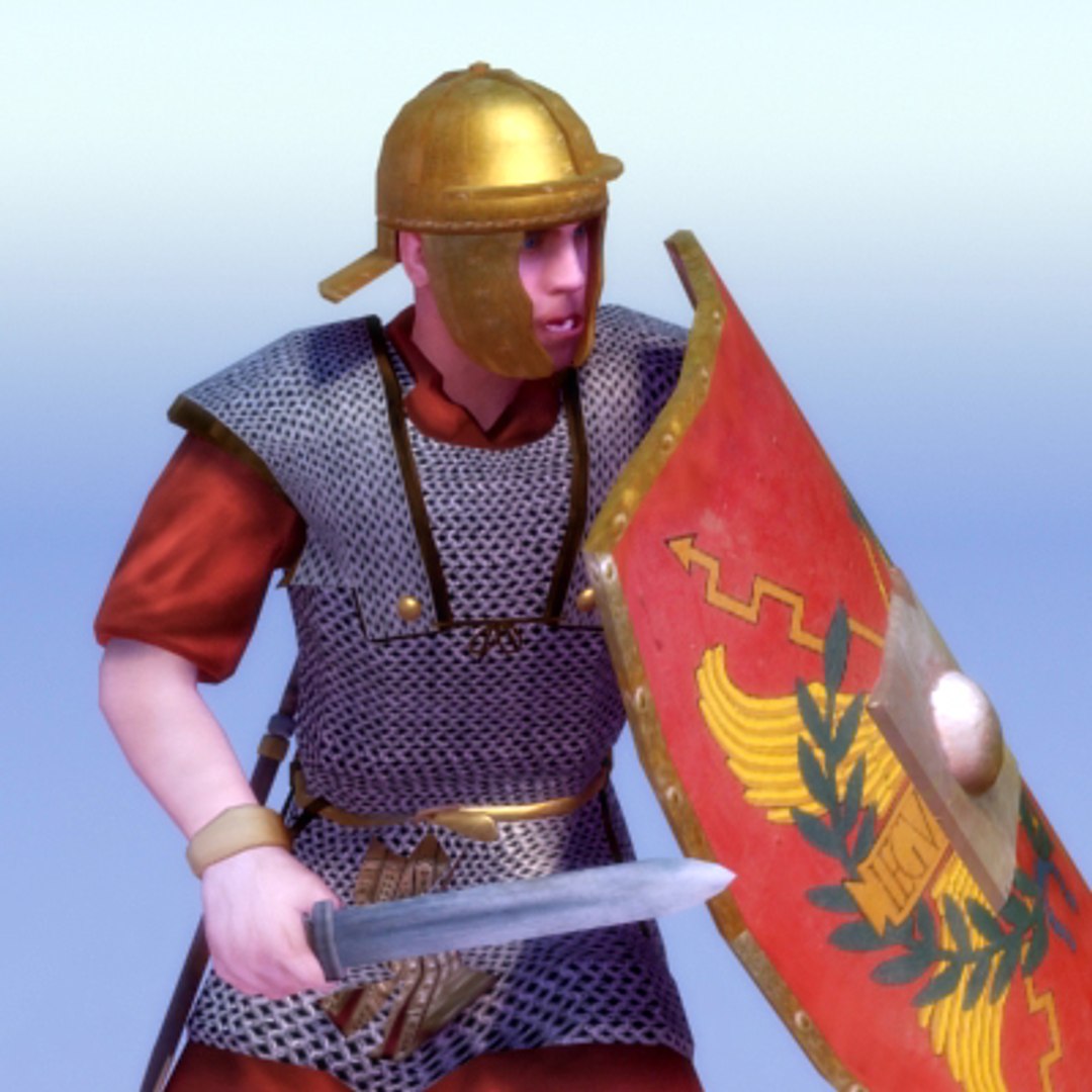 imperial roman legionary 20ad 3d model