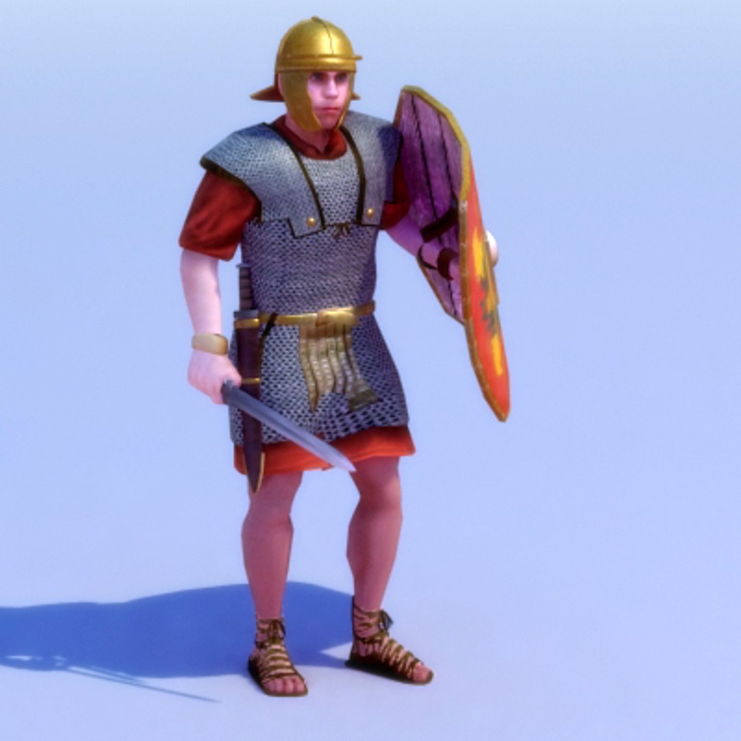 imperial roman legionary 20ad 3d model