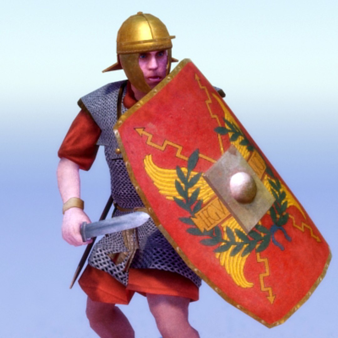 imperial roman legionary 20ad 3d model
