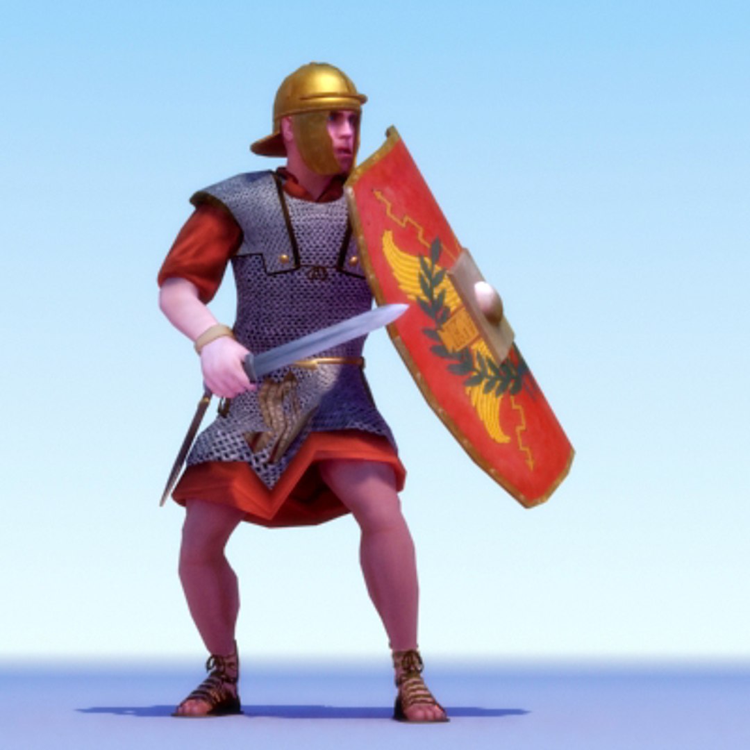 imperial roman legionary 20ad 3d model