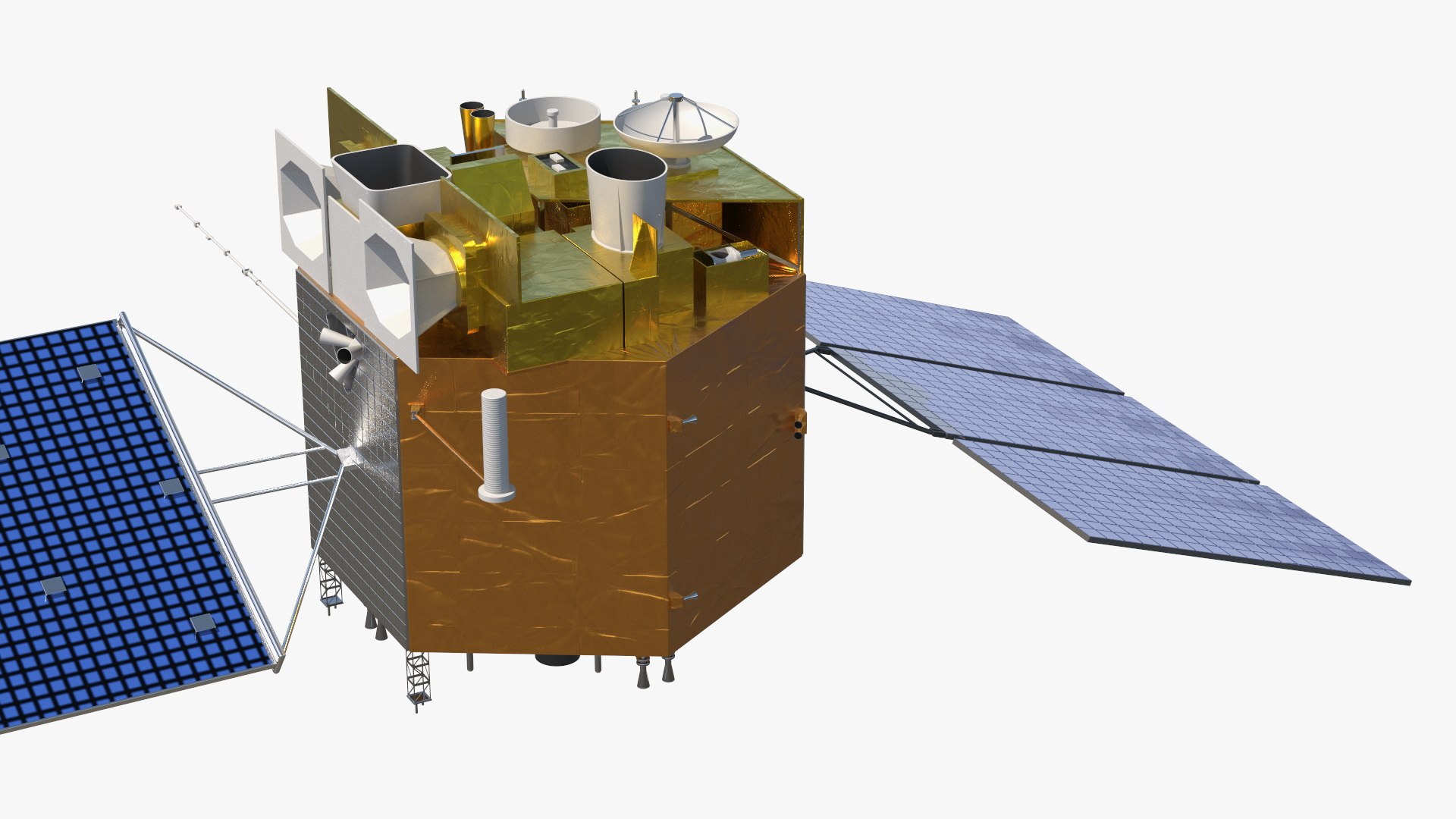 Satellite Weather Forecasting With Solar Panels Model - TurboSquid 2376680