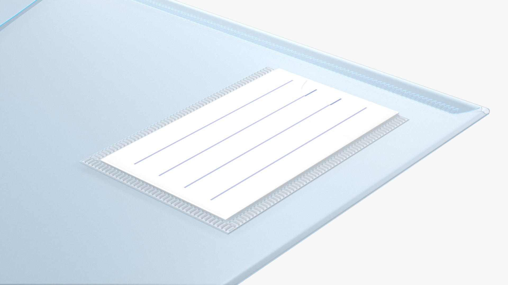 3D Transparent A4 Plastic Document Folder Blue - TurboSquid 1772203