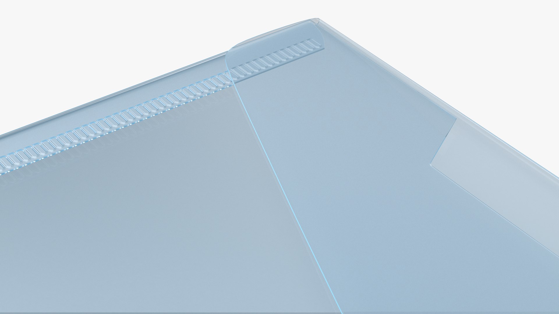 3D Transparent A4 Plastic Document Folder Blue - TurboSquid 1772203