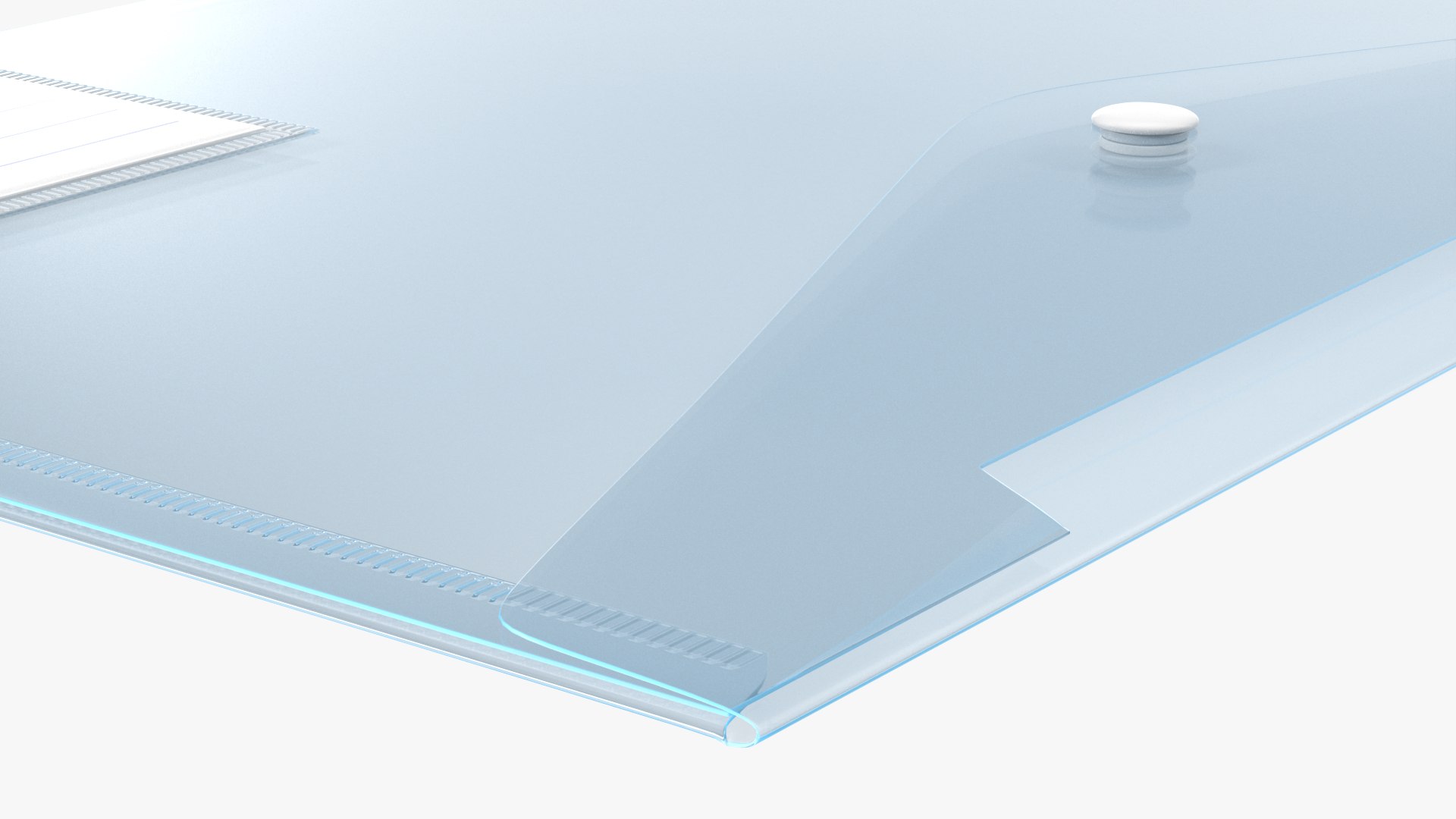3D Transparent A4 Plastic Document Folder Blue - TurboSquid 1772203