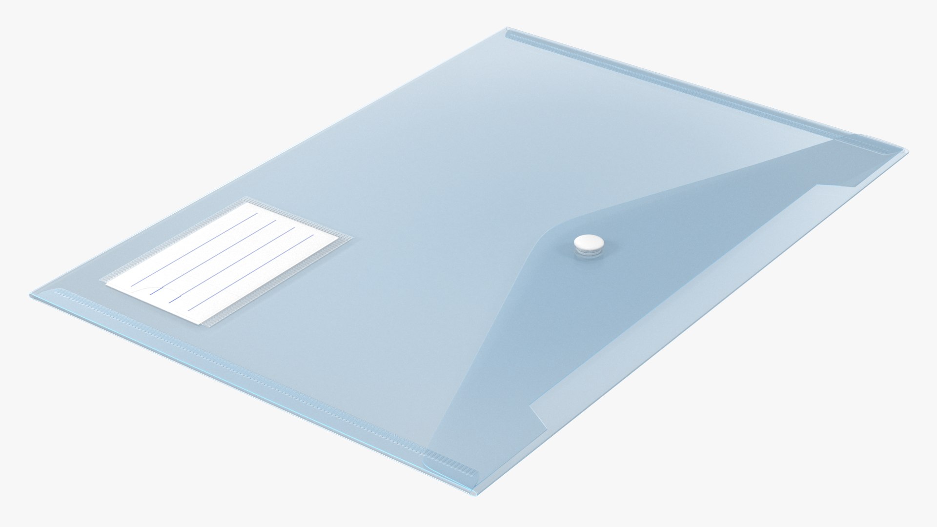 3D Transparent A4 Plastic Document Folder Blue - TurboSquid 1772203