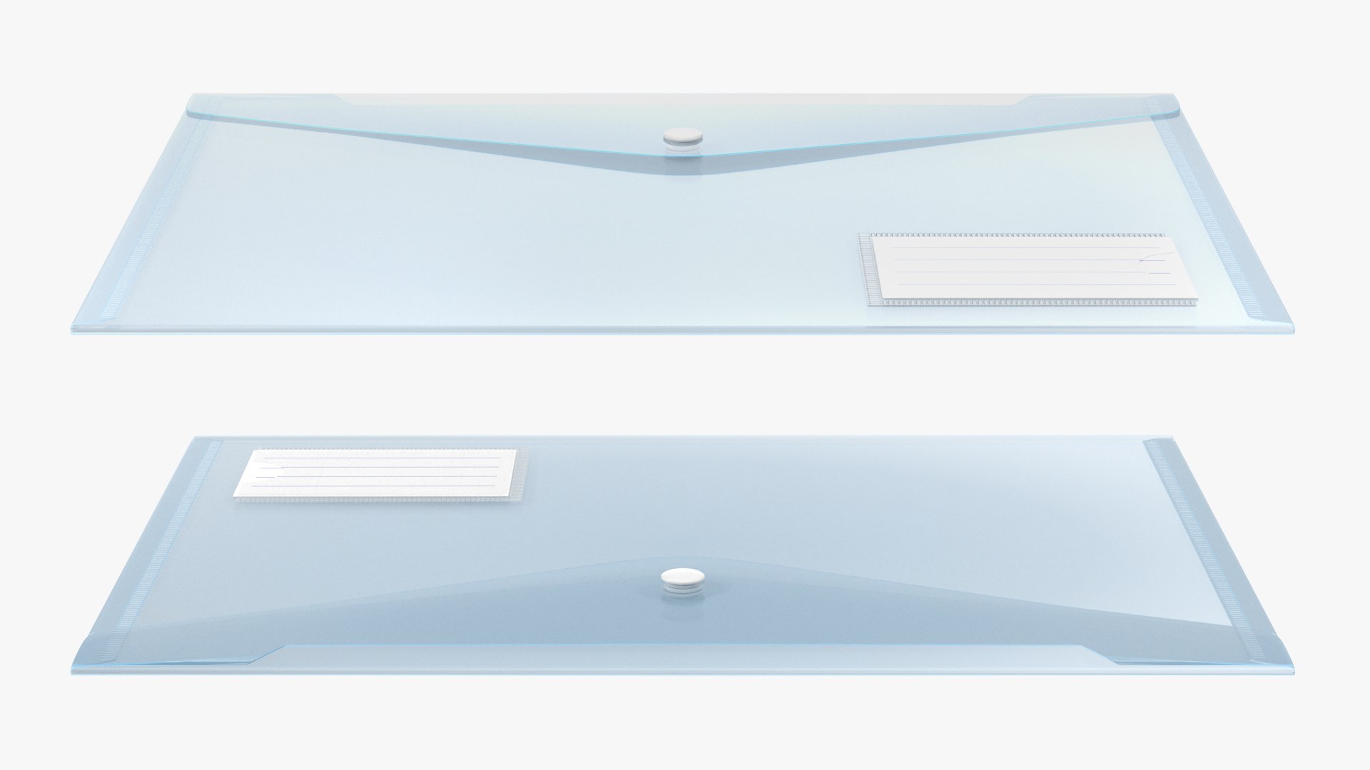 3D Transparent A4 Plastic Document Folder Blue - TurboSquid 1772203