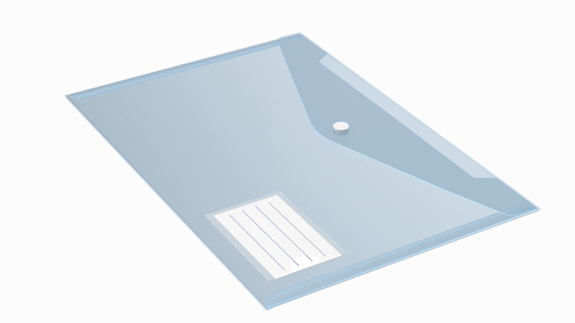 3D Transparent A4 Plastic Document Folder Blue - TurboSquid 1772203