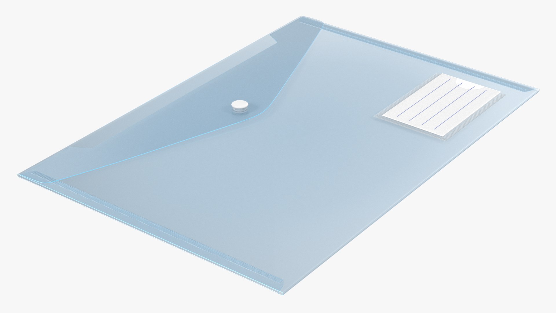 3D Transparent A4 Plastic Document Folder Blue - TurboSquid 1772203